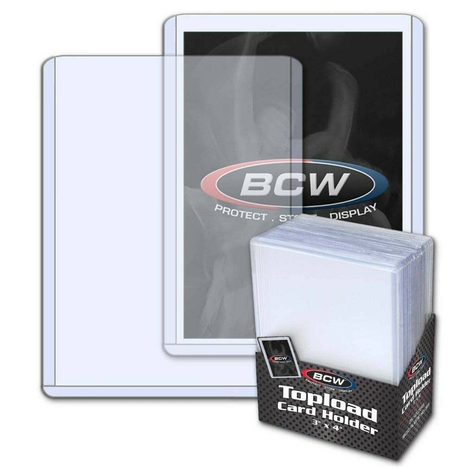 BCW 3X4 Topload Card Holders - Premium - 25 Top Loaders Per Pack (Quantity of 1000)