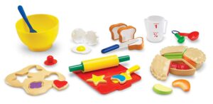 learning resources pretend & play bakery set - 31 pieces, ages 3+ pretend play toys for toddlers, bakery toys, preschool learning toys, kitchen play toys for kids