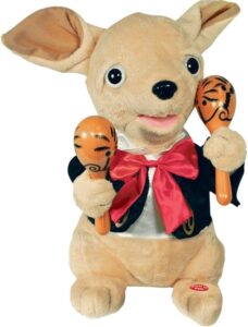 cuddle barn chuey bamba 12" singing chihuahua animated plush toy, shakes maracas to la bamba