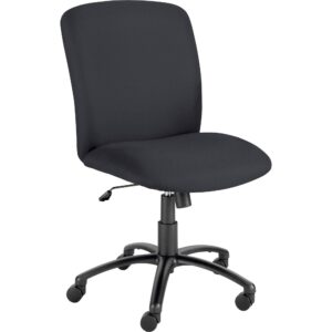 safco high back big and tall swivel desk task chair adjustable height and rolling base, rated for 24-7 use, 500 lbs. weight capacity, work or home office, black (3490bl)