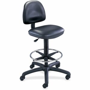 Safco Products Precision Vinyl Extended-Height Chair 3406BV, Height Adjustable, Durable Vinyl, Thick Padded Seat