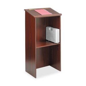 safco products 8915mh stand-up lectern, mahogany