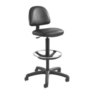 safco products precision vinyl extended-height chair 3406bv, height adjustable, durable vinyl, thick padded seat