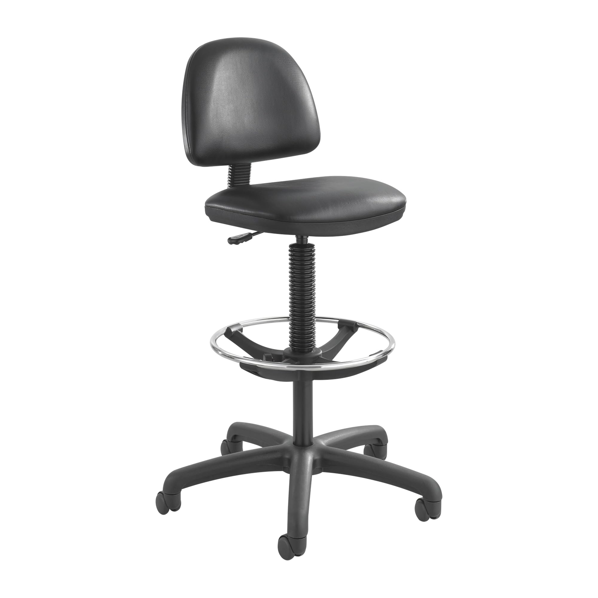 Safco Products Precision Vinyl Extended-Height Chair 3406BV, Height Adjustable, Durable Vinyl, Thick Padded Seat