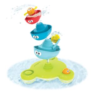 Yookidoo Baby Bath Toy (7 Piece Set) - Stack N' Spray Bathtub Fountain - Magical Spray Fountain for Bathtime Fun