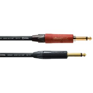 cordial csi 3 top performance guitar cable-silent-pp 3.0 metre silent jack/jack 6.3 mm mono gold contacts: cgk 175 cable