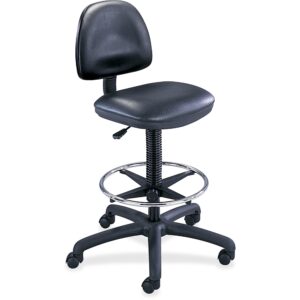 Safco Products Precision Vinyl Extended-Height Chair 3406BV, Height Adjustable, Durable Vinyl, Thick Padded Seat