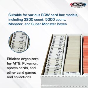 BCW Card Dividers | 250 Trading Card Divider Cards | Card Dividers for Storage Boxes | Card Sorter Tabs | Plastic Dividers for Trading Card Storage with Write-On Tabs