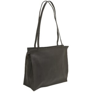 Le Donne Leather Simple Tote (Black)