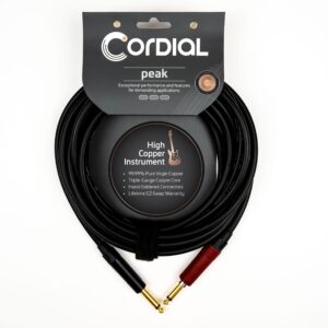 Cordial CSI 3 TOP Performance Guitar Cable-Silent-PP 3.0 Metre Silent Jack/Jack 6.3 MM Mono Gold Contacts: CGK 175 Cable