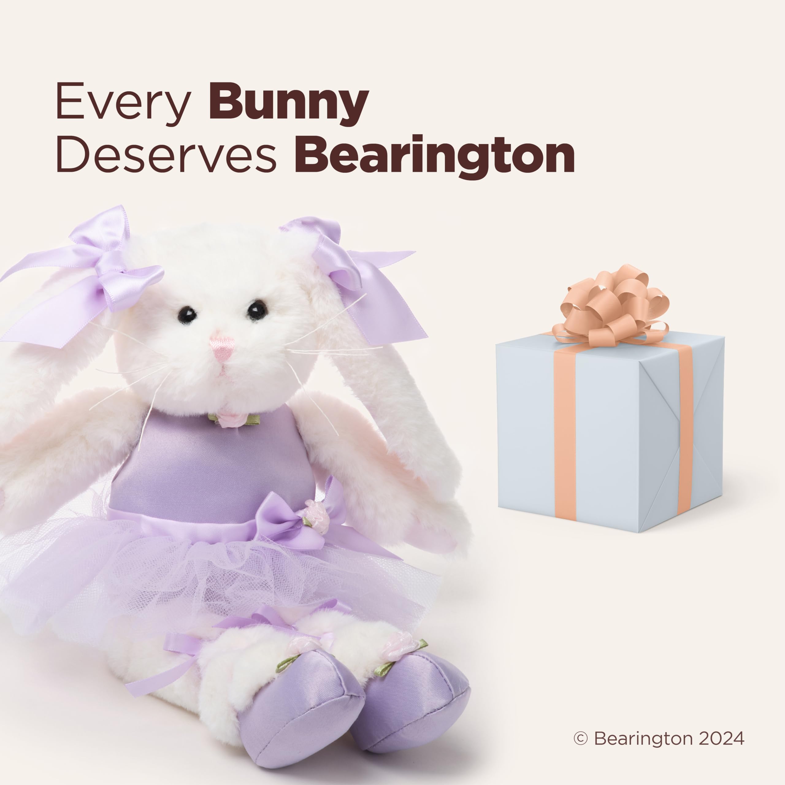 Bearington Collection Lil' Bunny Ballerina 15 Inch Stuffed Bunny - Plush Bunny - Ballerina Stuffed Animals Ballerina Bunny