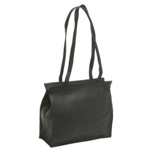 le donne leather simple tote (black)