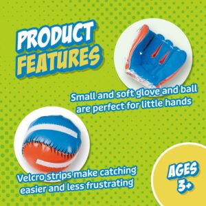 Get Outside Go! Easy Catch Ball & Glove Set Super Sport Outdoor Active Play Baseball by Toysmith (Packaging May Vary) Small