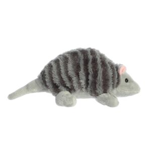 Aurora® Adorable Mini Flopsie™ Armadillo Stuffed Animal - Playful Ease - Timeless Companions - Gray 8 Inches