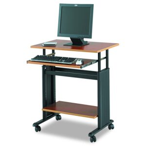 safco products muv adjustable-height desk, cherry