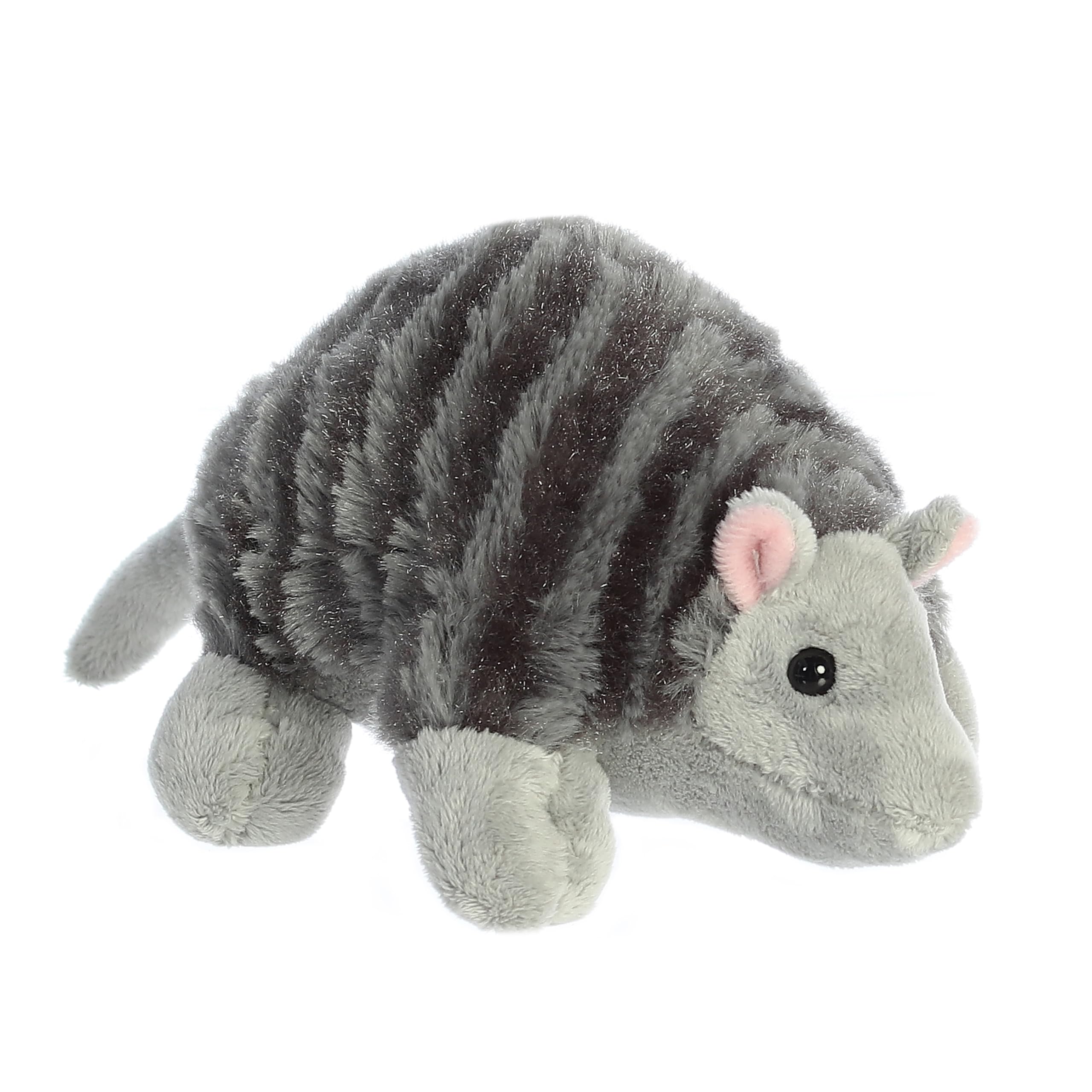 Aurora® Adorable Mini Flopsie™ Armadillo Stuffed Animal - Playful Ease - Timeless Companions - Gray 8 Inches