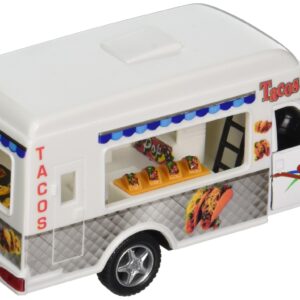 KiNSFUN Taco Truck Die Cast Metal with Pullback Action