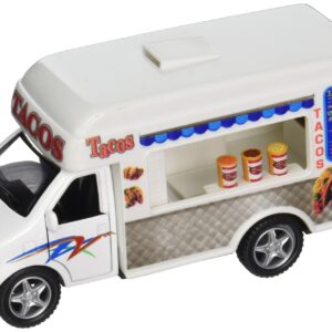 KiNSFUN Taco Truck Die Cast Metal with Pullback Action