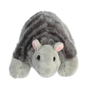 Aurora® Adorable Mini Flopsie™ Armadillo Stuffed Animal - Playful Ease - Timeless Companions - Gray 8 Inches