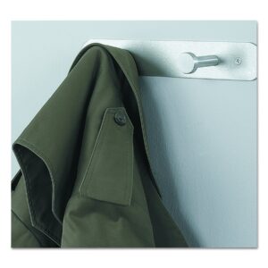 Safco Nail Head Wall Coat Rack - Durable Metal Satin Aluminum Hooks - Easy Install & 10Lbs Capacity