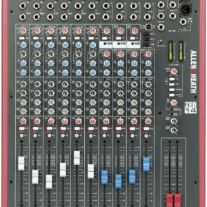 Allen & Heath ZED-14 - 14-Channel Touring Quality Mixer with USB I/O (AH-ZED-14),Grey/Red