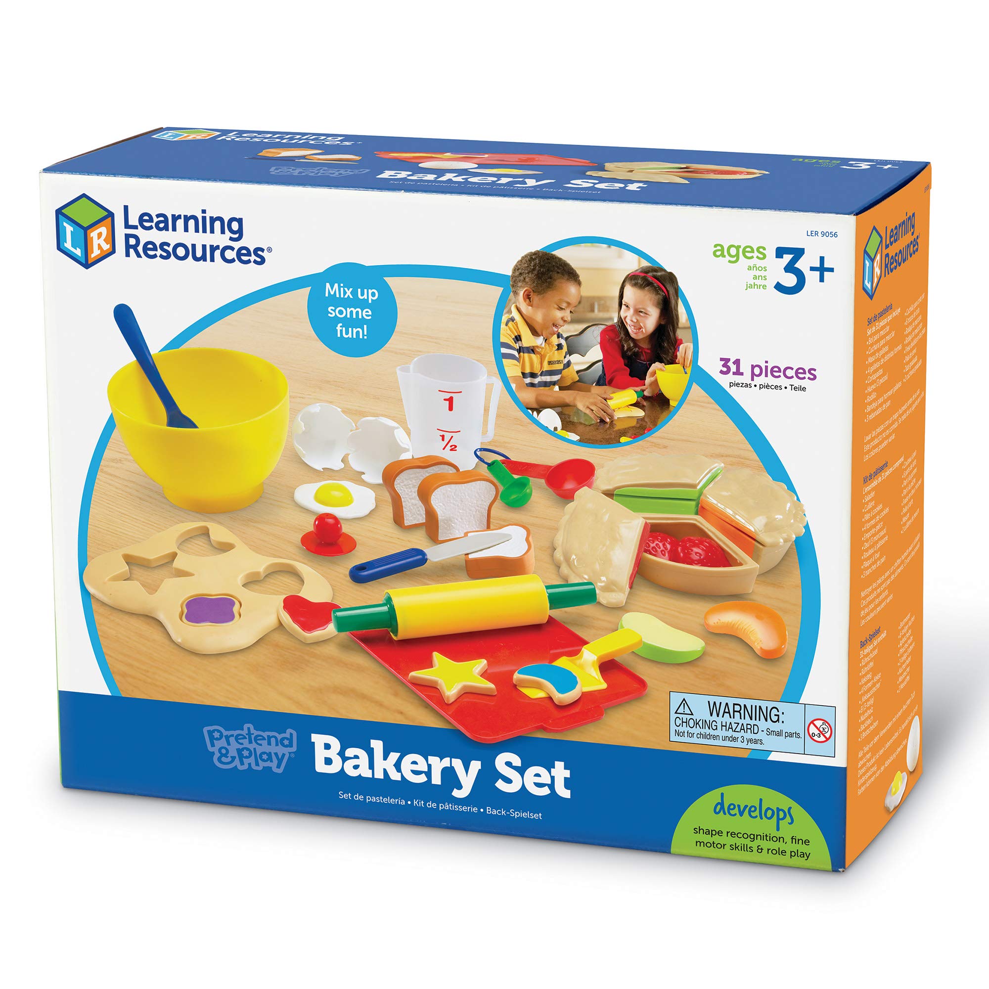 Learning Resources Pretend & Play Bakery Set - 31 Pieces, Ages 3+ Pretend Play Toys for Toddlers, Bakery Toys, Preschool Learning Toys, Kitchen Play Toys for Kids