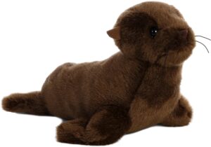 aurora® adorable mini flopsie™ california sea lion stuffed animal - playful ease - timeless companions - brown 8 inches