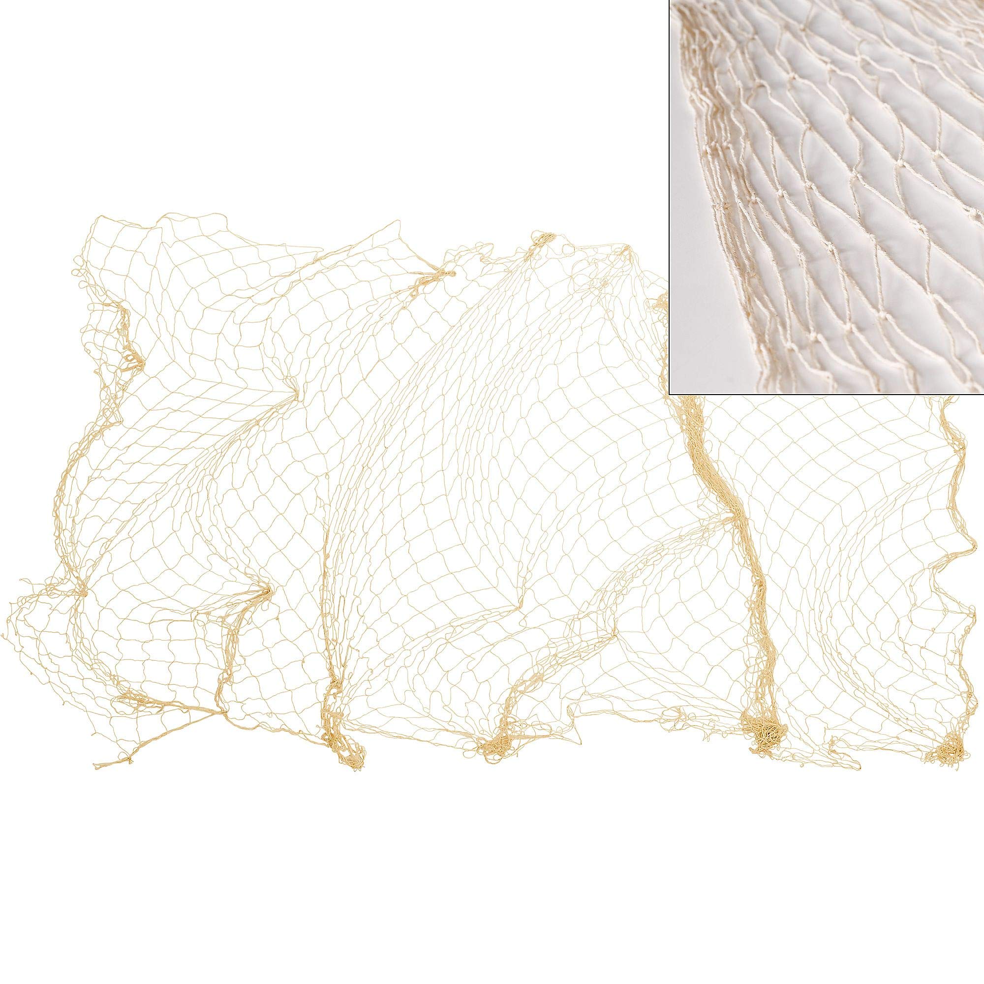 Natural Big Pack Fish Net - 6' x 24' (1 Pc.) - Perfect for Coastal Themed Events, Photo Shoots, & Creative DIY Projects