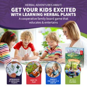 Wildcraft! an Herbal Adventure Game/Family Game: Cooperative Board Games for 4+ Year Olds Learn 25 Herbs – Coop Board Games/Educational Games w/Learning Tools, incl. Plant Guide & Coloring Book