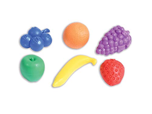 Edx Education Fruit Counters - Set of 108 - Early Math Manipulative for Kids - Teach Beginner Addition and Subtraction - Build Counting, Sorting and Language Skills