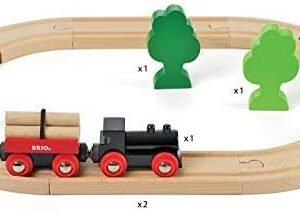 BRIO World - 33042 Little Forest Train Set - Premium 18-Piece Wooden Toy Train Set with Track and Accessories | Perfect for Kids Ages 3 and Up | FSC Certified for Sustainability