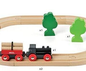 BRIO World - 33042 Little Forest Train Set - Premium 18-Piece Wooden Toy Train Set with Track and Accessories | Perfect for Kids Ages 3 and Up | FSC Certified for Sustainability