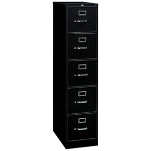 hon 5 drawer vertical file, 26-1/2"d, legal, black, hon315cpp