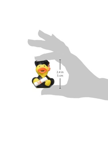 Chic Graduation Rubber Ducky Favor in Black & Yellow - 2" x 2.25"(Pack of 1) - The Perfect Novelty Gift & Keepsake