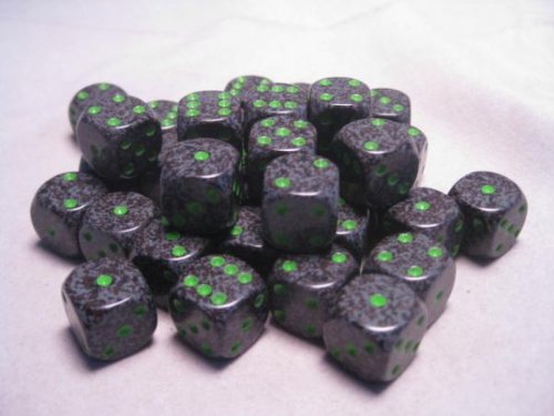 DND Dice Set-Chessex D&D Dice-12mm Speckled Earth Plastic Polyhedral Dice Set-Dungeons and Dragons Dice Includes 36 Dice – D6 (CHX25910)