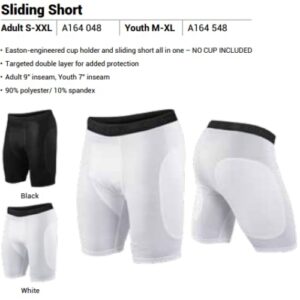 Easton | Extra Protective Sliding Short | Youth | White | Large