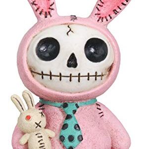 SUMMIT COLLECTION Furrybones Pink Bun Bun Signature Skeleton in Bunny Costume with Bunny Doll