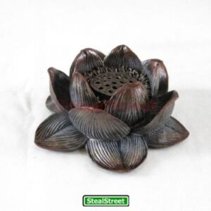 SUMMIT COLLECTION Eastern Enlightenment Lotus Flower Meditation Incense Burner, Zen Buddhist Home Décor