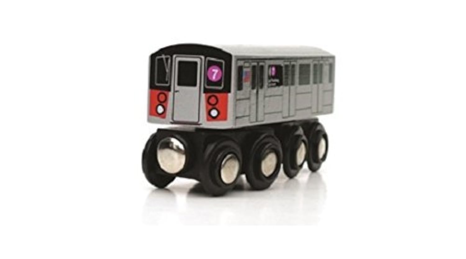 Munipals Wooden Railway NYC Subway Car 7