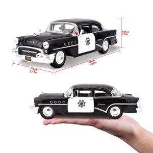 Maisto 1:26 Scale 1955 Buick Century Diecast Vehicle (Styles May Vary), Black, White