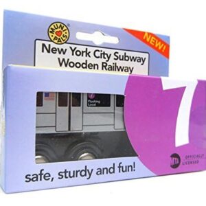 Munipals Wooden Railway NYC Subway Car 7