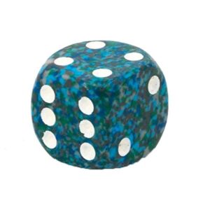 Chessex Speckled Sea Blue Plastic Polyhedral Dice Block, 12mm, 36 Dice - D6