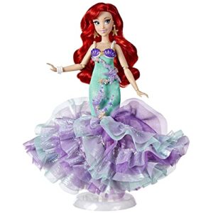 disney princess style series ariel fashion doll, deluxe collector doll with accessories, the little mermaid toy for kids ages 6 and up