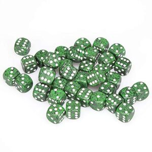 DND Dice Set-Chessex D&D Dice-12mm Speckled Recon Plastic Polyhedral Dice Set-Dungeons and Dragons Dice Includes 36 Dice – D6 (CHX25925)