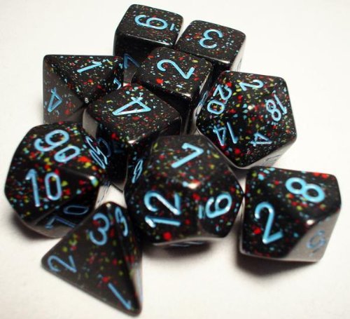 Koplow RPG Dice Sets: Blue Stars Speckled Polyhedral 10-Die Set