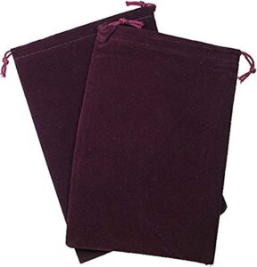 large suede dice bag, burgundy