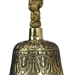 Tibetan Bell with Dorje and Striker - 5" Bronze