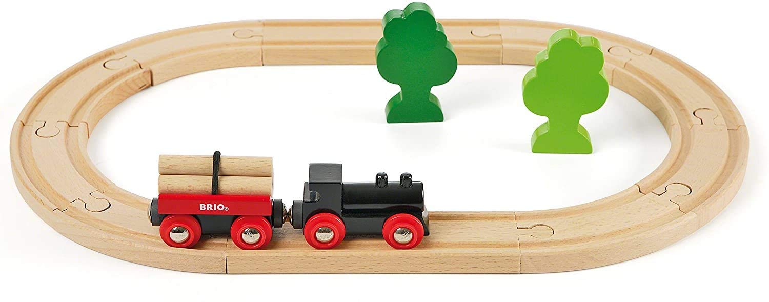 BRIO World - 33042 Little Forest Train Set - Premium 18-Piece Wooden Toy Train Set with Track and Accessories | Perfect for Kids Ages 3 and Up | FSC Certified for Sustainability