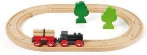 brio world - 33042 little forest train set - premium 18-piece wooden toy train set with track and accessories | perfect for kids ages 3 and up | fsc certified for sustainability