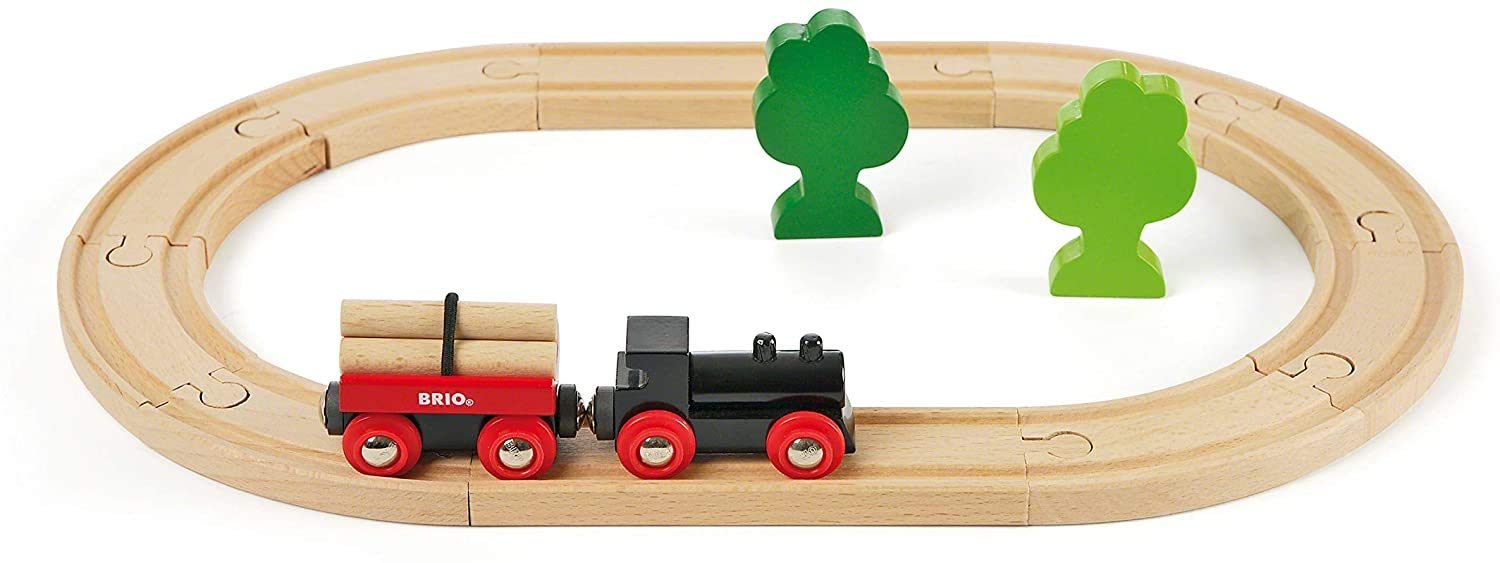 BRIO World - 33042 Little Forest Train Set - Premium 18-Piece Wooden Toy Train Set with Track and Accessories | Perfect for Kids Ages 3 and Up | FSC Certified for Sustainability